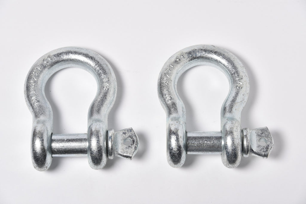 2x 3/8" Bow Shackle D-Ring w Clevis Screw Pin Anchor WLL 1 TON 2200 lb ...