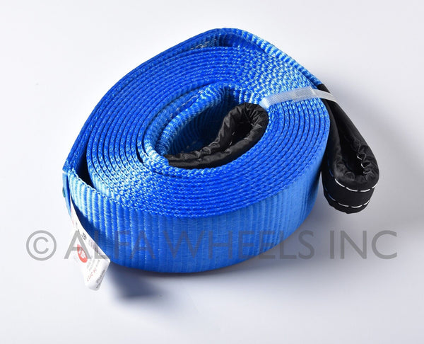 2x 3" Tow Strap 3x20ft 26000Lbs 12Ton Winch Snow Mud Pull Recovery Tru ...