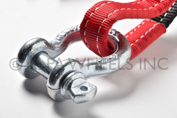 Two 2" 4 TON Recovery Tow Strap 20 ft w D Rings winch sling off-road A ...