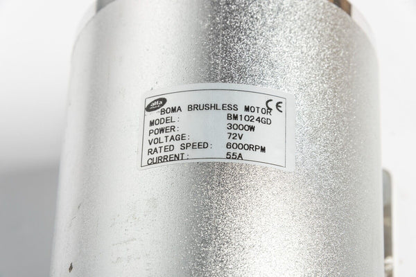 Electric GoKart Motor BLDC BOMA 3000W Watt 72V w Base BM1024 w T8F 11T ...