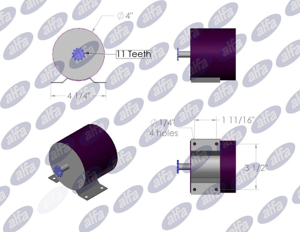 24 Volt electric motor kit w Batteries, Speed Control box & Foot Pedal ...