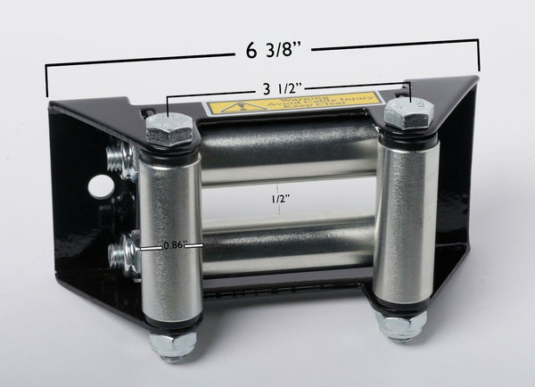Winch Roller Fairlead ATV UTV 4 Way Cable Lead Guide 4-7/8" Bolt Patte ...
