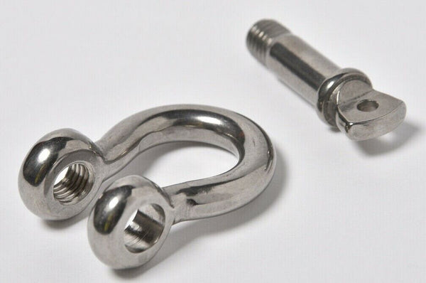 25x 5/16" 8mm Marine Bow Shackle Ring 304 Stainless Steel Sailboat Rig ...