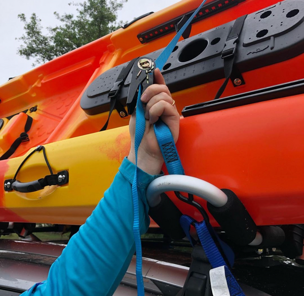 Ratchet Tie-Down Straps Motorcycle cargo 4 pack 15ft 1" Kayak Secure 1 ...